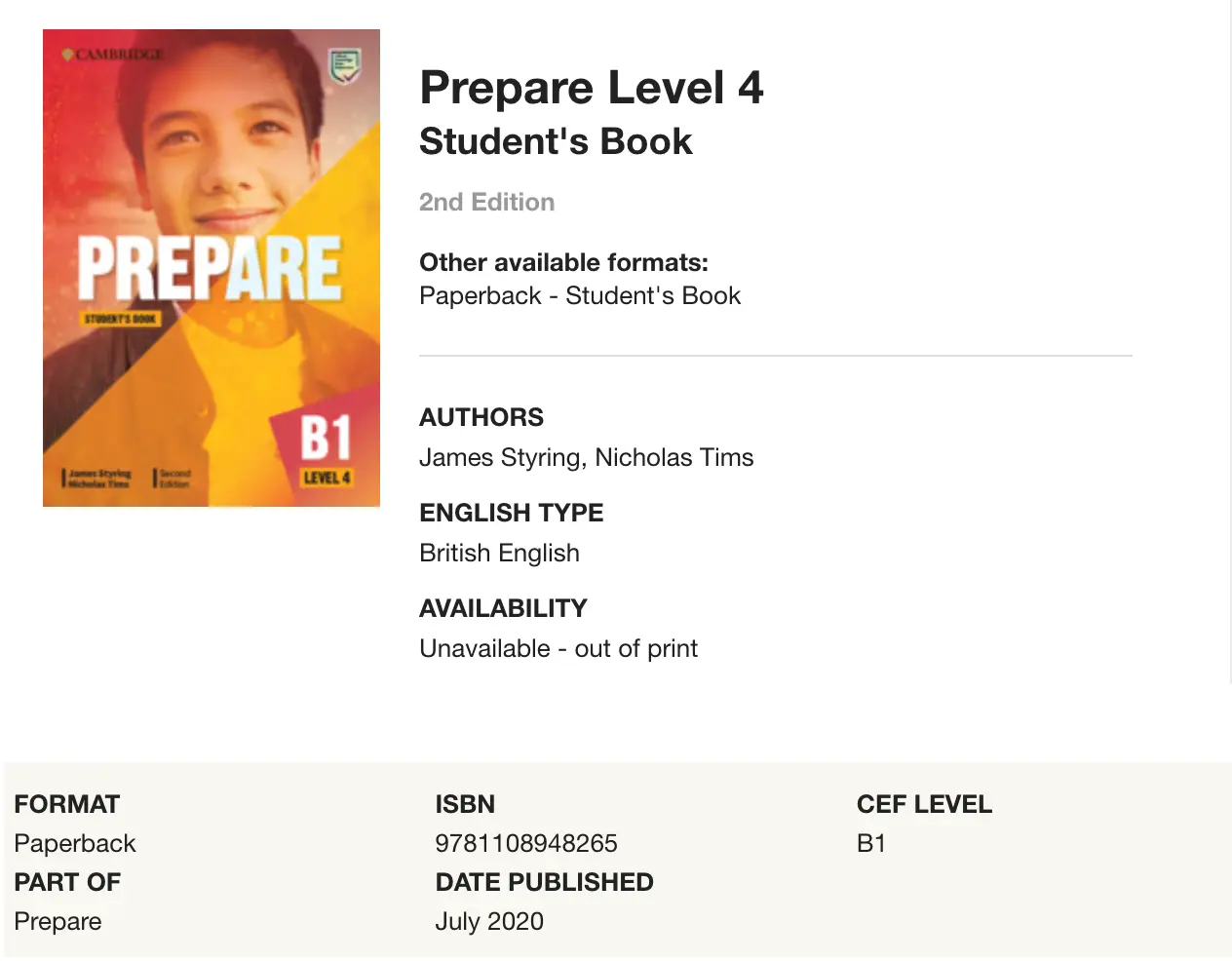 Cambridge Prepare Level 4 (2nd edition) PDF, Audio, Video Cambridge Prepare Level 4 (2nd edition) PDF, Audio, Video