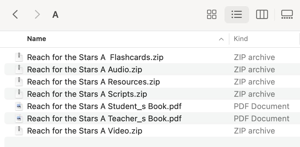 Reach for the Stars A, B, C PDF, Resources Download