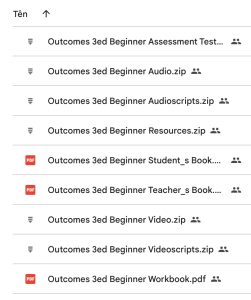 Outcomes Third Edition PDF, Audio, Video Download